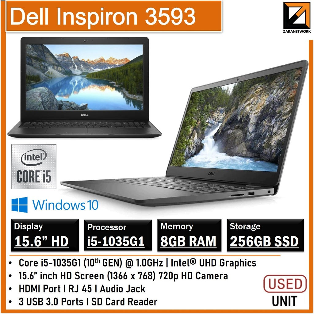 DELL INSPIRON 3593 CORE i5-1035G1(10TH GEN) UPTO 8GB RAM – My Store