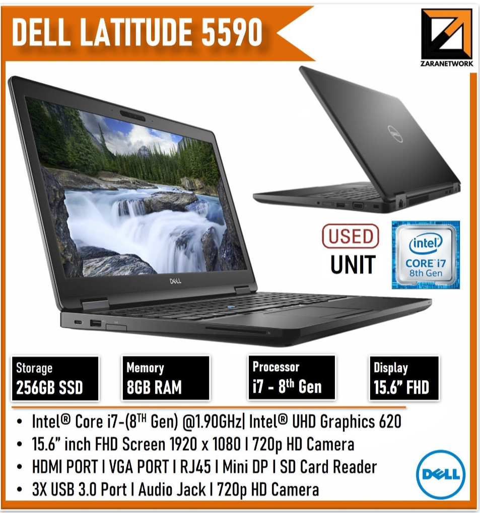 DELL LATITUDE 5590 i7-8th GEN UPTO 512GB 15.6 FHD SCREEN – My Store