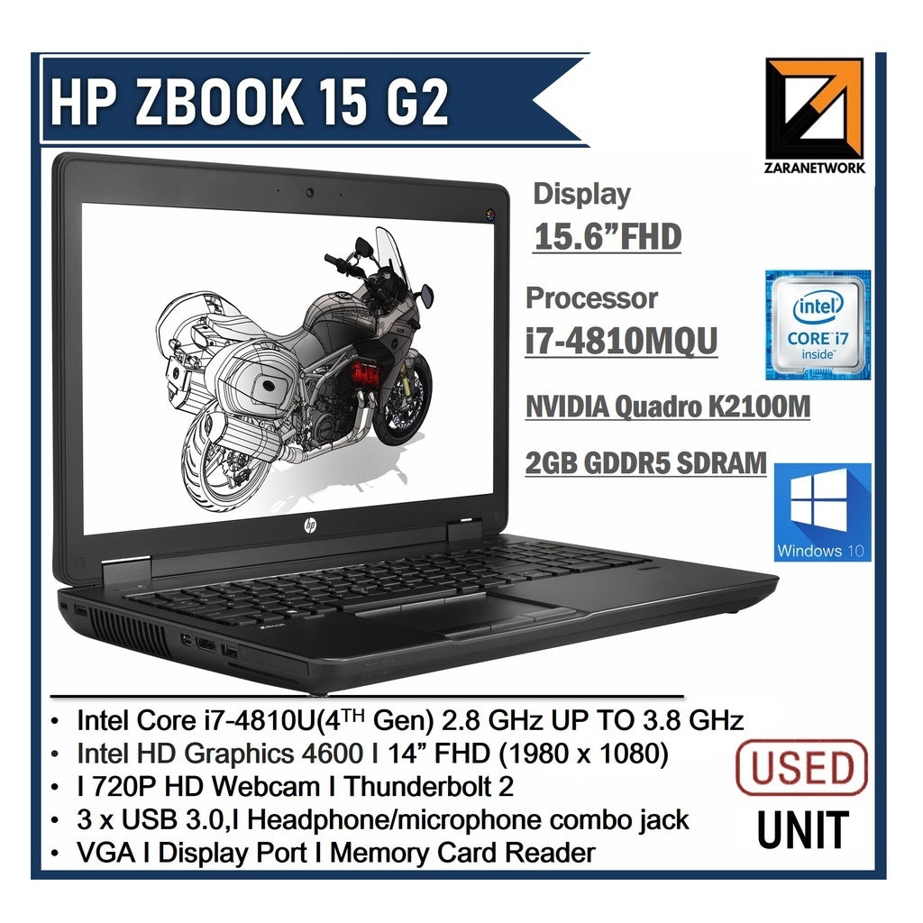 HP ZBOOK 15 G2 CORE i7-4810MQU 14 FHD DISPLAY – Zaranet.my
