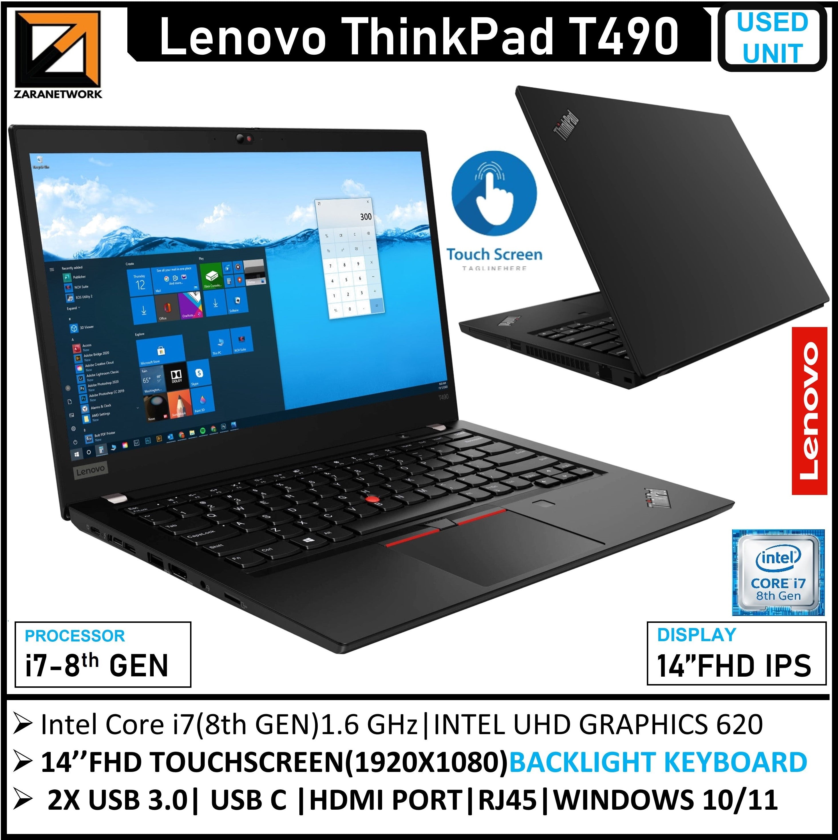 LENOVO THINKPAD T490/T490s i5/ i7-8TH GEN 14 FHD SCREEN DISPLAY – My Store