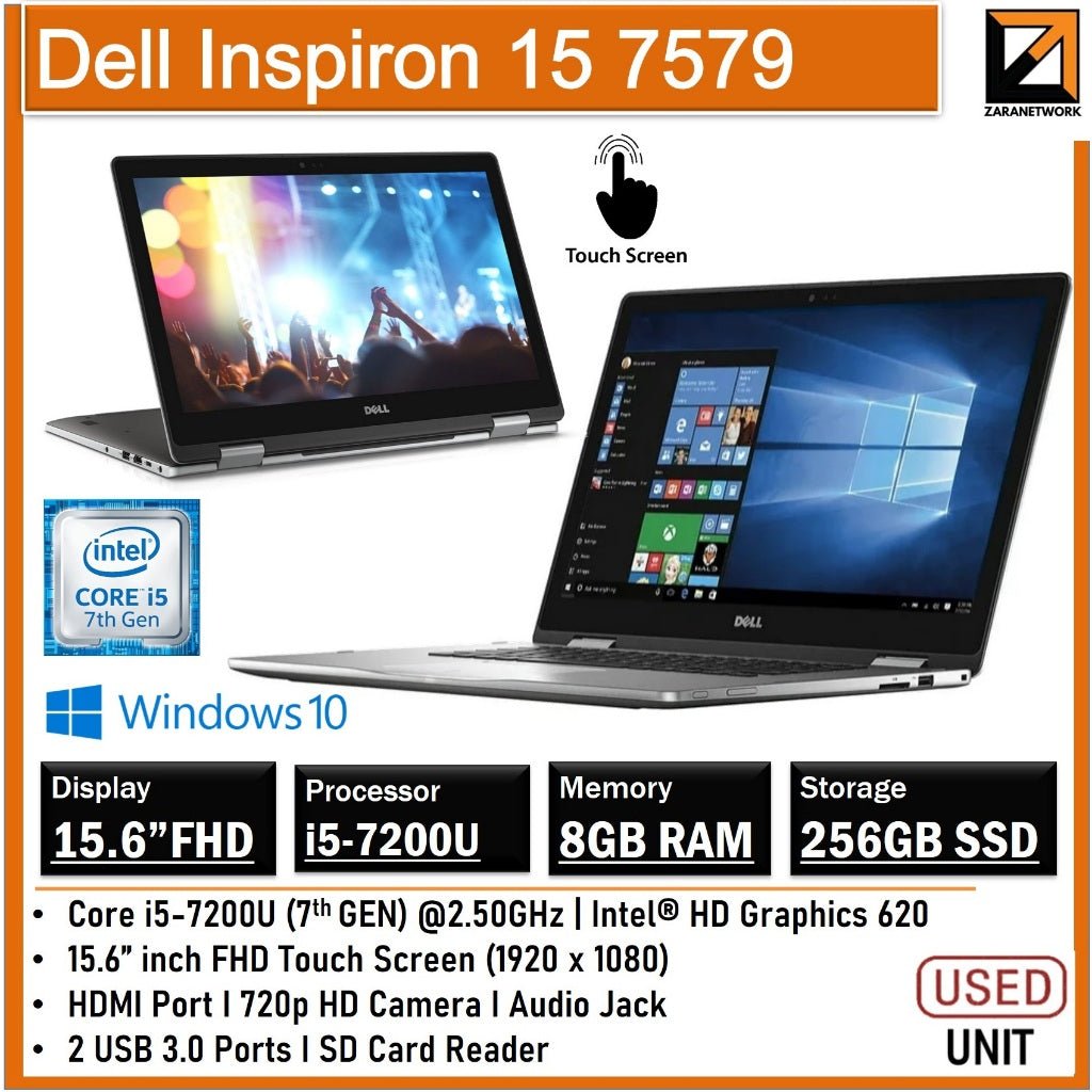DELL INSPIRON 15 7579 CORE i5-7200U (7TH GEN) UPTO 8GB RAM – Zaranet.my