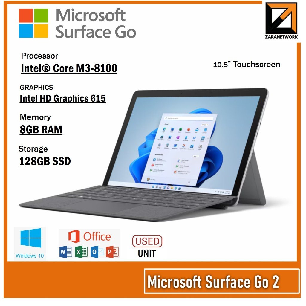 MICROSOFT SURFACE GO 2 INTEL PENTIUM 4425Y 10.5 TOUCHSCREEN – Zaranet.my