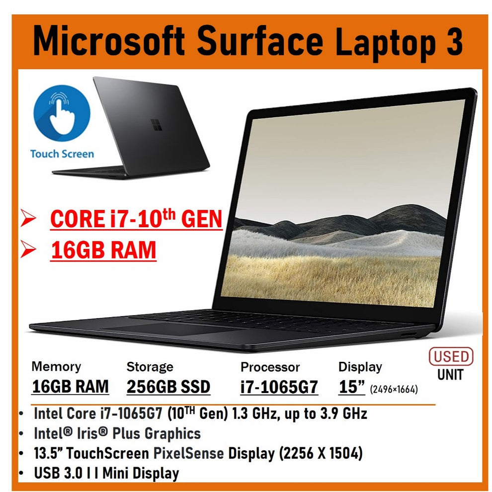 MICROSOFT SURFACE LAPTOP 3 CORE i7-10TH GEN 13.5 TOUCHSCREEN – Zaranet.my