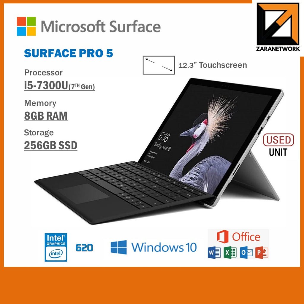 MICROSOFT SURFACE PRO 5 CORE i7-7TH GEN 12.3''TOUCHSCREEN – Zaranet.my