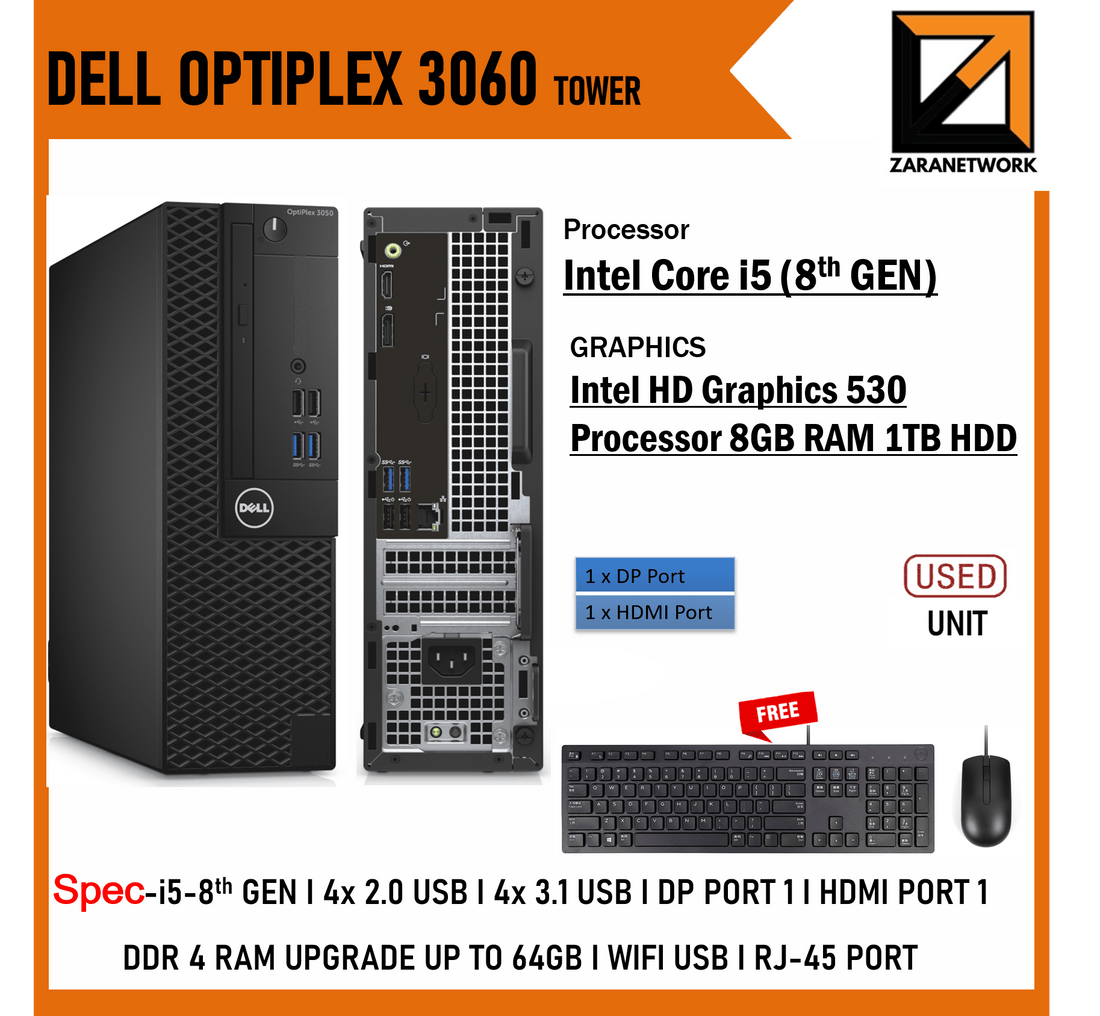 DELL OPTIPLEX 3060 TOWER (Desktop) – Zaranet.my