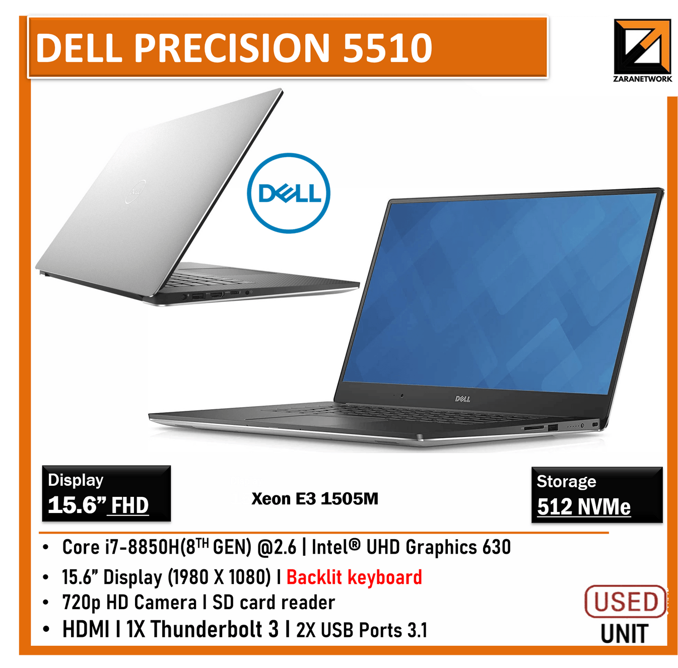 Dell Precision 5510 Xeon E3 1505M V5 – Zaranet.my