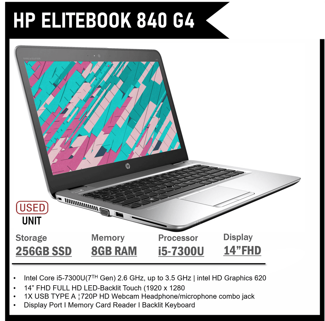 HP EliteBook 840 G4 CORE (i5-7th GEN) 14 INCH FHD TOUCH – Zaranet.my